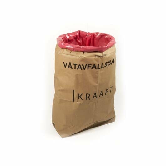 Papperssäck 125L med plast 25st » SMB Städgross